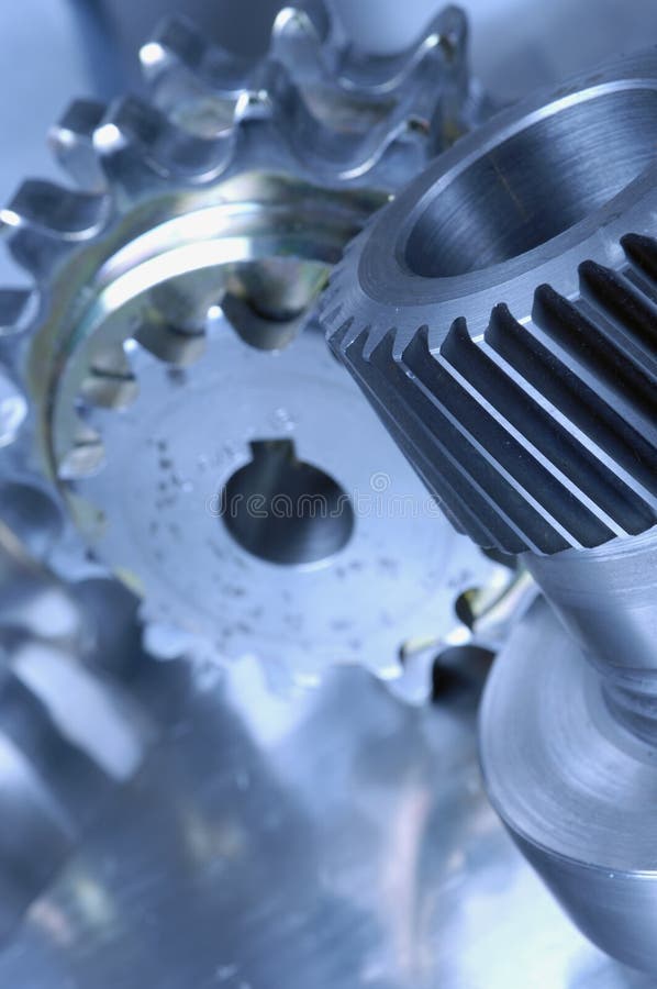 Gear-mechanics in Metallic Blue Toning Stock Photo - Image of ideas ...