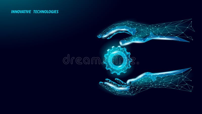 Digital Polygon Technology Process Automation Solution Stock ...