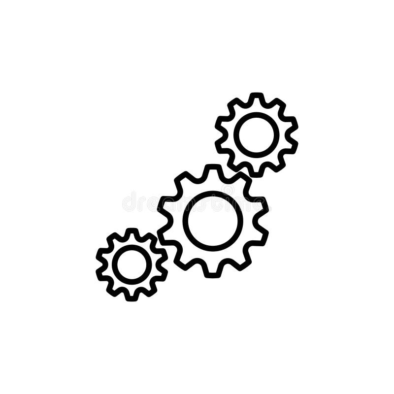 A Gear Mechanism Icon Symbolizing Engineering, Machinery, or Technical ...