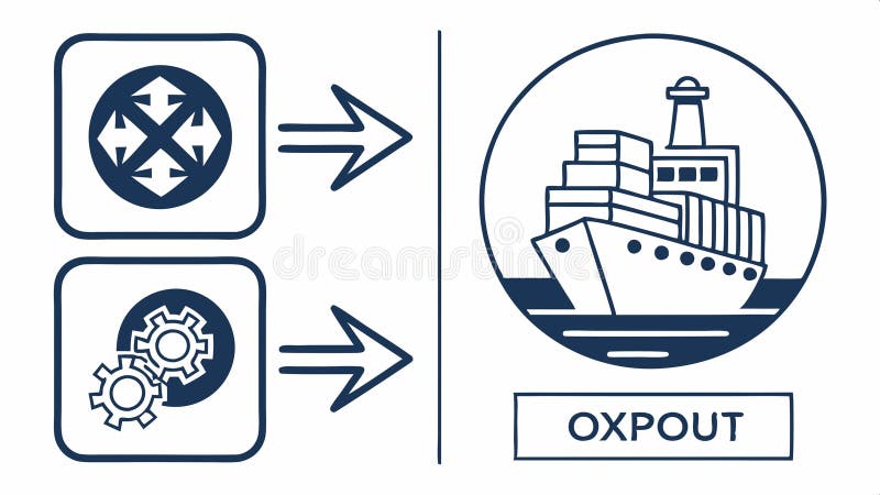 Gear Mechanism with Ship, Process and Industry Concept Vector Design ...