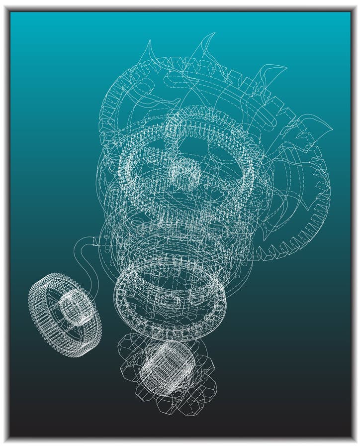 Turquoise Background Gears Stock Illustrations – 456 Turquoise ...