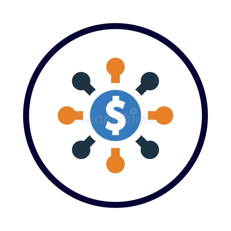 Gear Money Ribbon Commitment Teamwork Together Black Logo Stock Vector ...