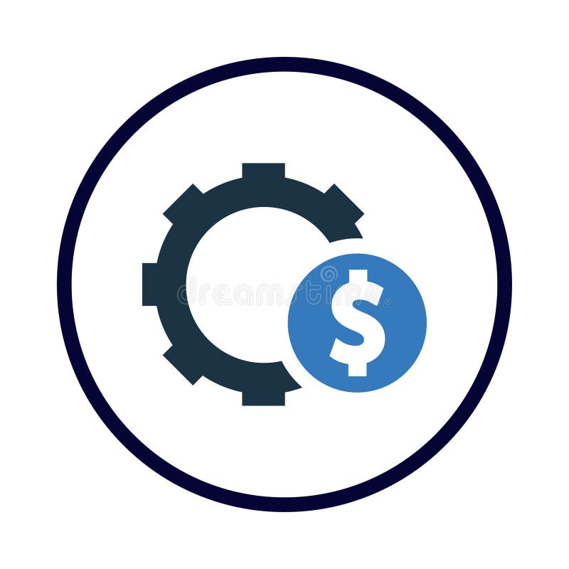 Gear Money Ribbon Commitment Teamwork Together Black Logo Stock Vector ...