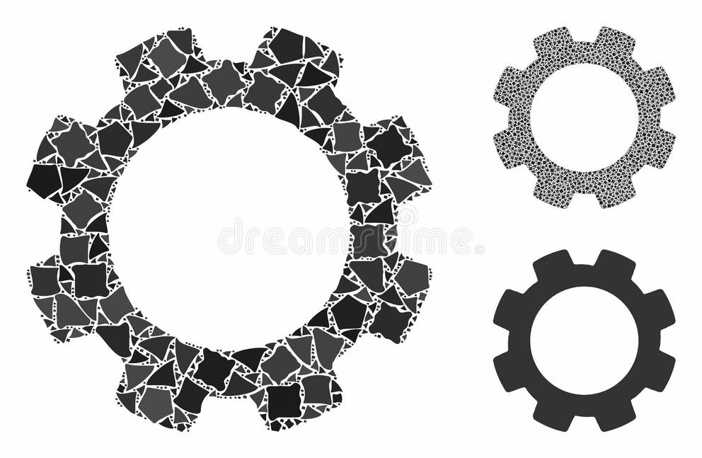 Gear Mosaic Icon of Humpy Elements Stock Illustration - Illustration of ...