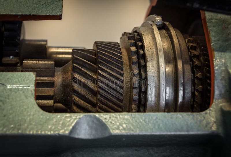 The Gear of a Motor in Machine Stock Image - Image of metal, machine ...