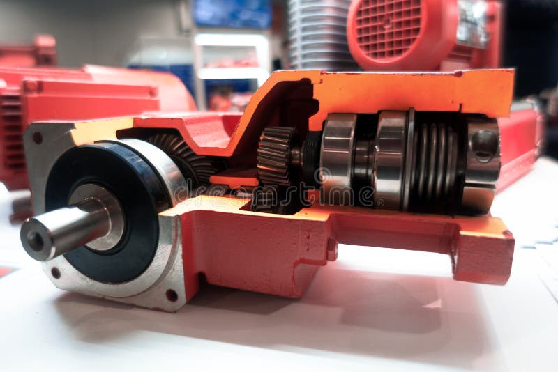 Gear Motors. Flat Two and Three-stage Stock Image - Image of ...