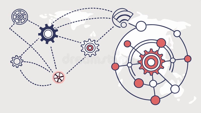 Gear Network Connection, Technology Network, Digital Connection, Linked Gears, Tech Network ...