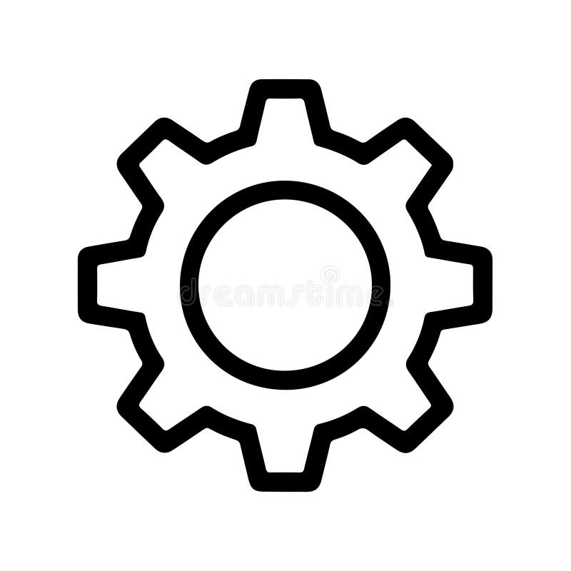 Gear outline icon vector stock illustration. Illustration of industry ... Gear outline icon vector stock illustration. Illustration of industry ...