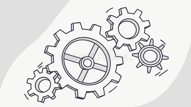 Gear Outline Icons, Settings and Configuration Symbols for UI Design. Vector Design Generative ...