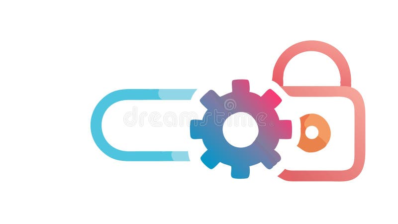 Gear with Padlock, Security Settings Management, Vector Design Generative AI Stock Vector ...