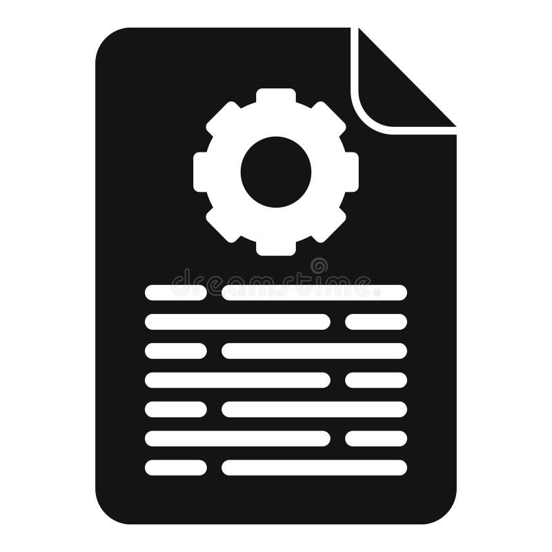 Gear Paper Manual Icon Simple Vector. Guide Book Stock Illustration ...