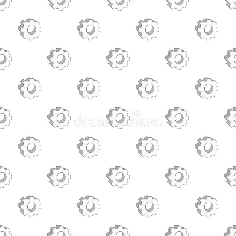 Gear Pattern, Cartoon Style Stock Vector - Illustration of business ...