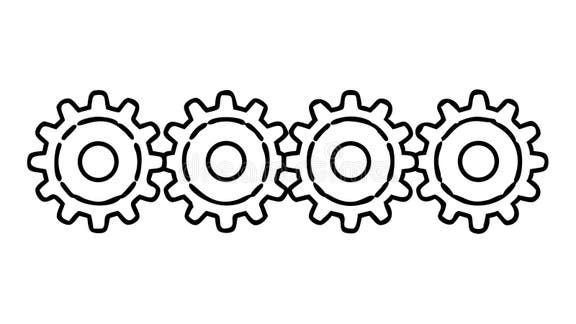 Gear Pattern, Industrial Process and Mechanical Engineering, Vector ...
