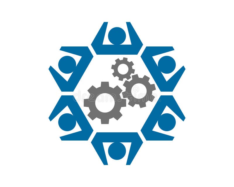 Gear people tech logo icon stock vector. Illustration of design - 301285816