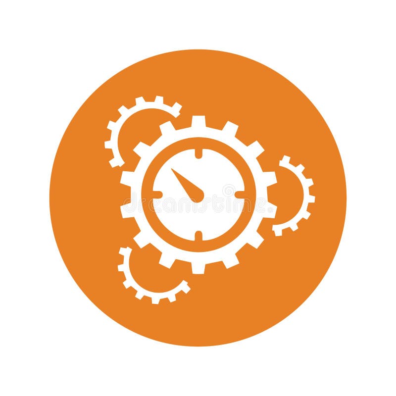 Gear, Performance Icon / Orange Version Stock Vector - Illustration of ...