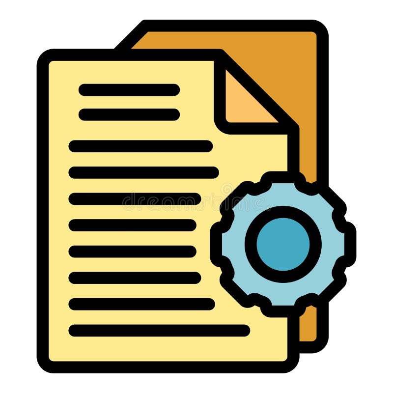 Gear Placed on Documents Symbolizing a Working Process Stock ...