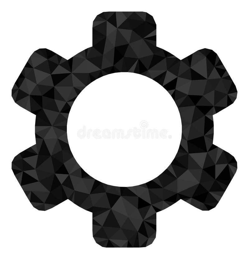 Gear Polygonal Icon stock vector. Illustration of configuration - 220719425