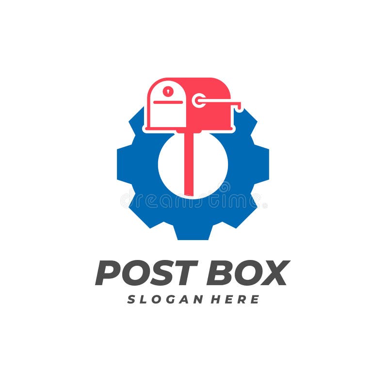 Gear Post Box Logo Vector Template, Creative Post Box Logo Design ...