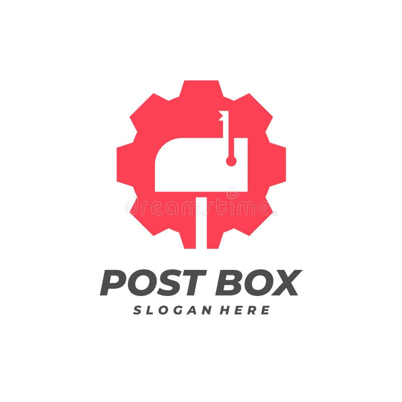 Gear Post Box Logo Vector Template, Creative Post Box Logo Design ...