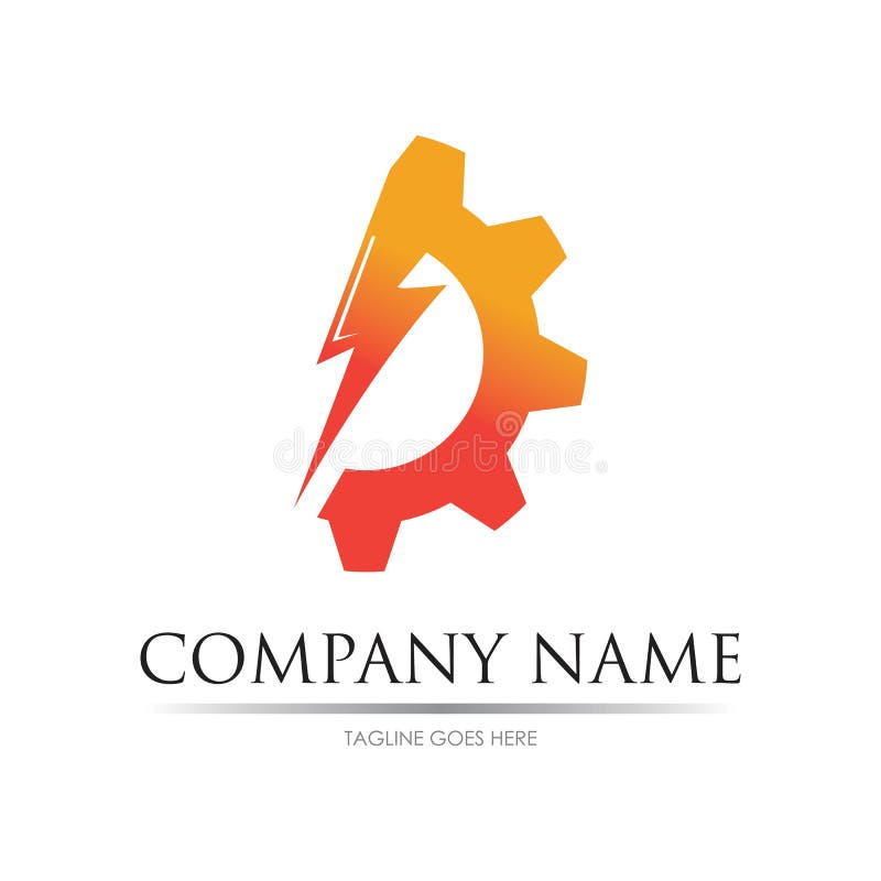 Gear Power Logo Images Illustration Design Template Stock Vector ...