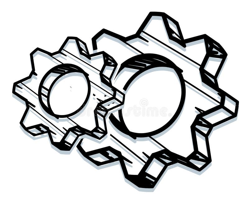 Gear Process Icon stock vector. Illustration of business - 182180861
