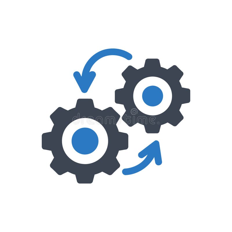 Gear Process Icon stock vector. Illustration of settings - 361729732