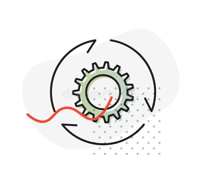 Gear Process Optimization Icon Stock Illustration - Illustration of ...