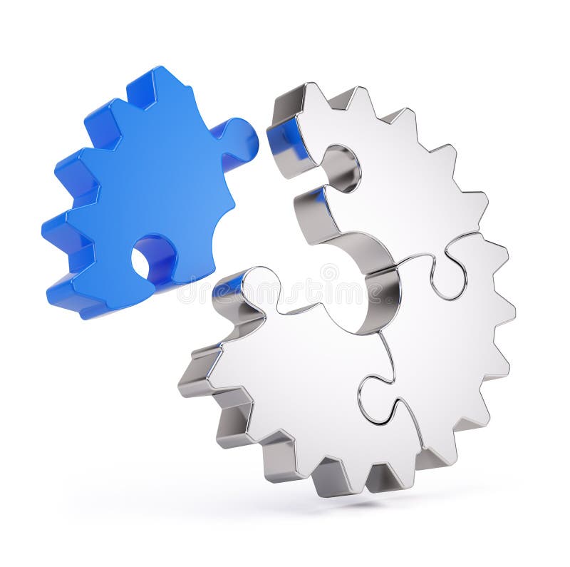 Gear puzzle stock illustration. Illustration of group - 29406242