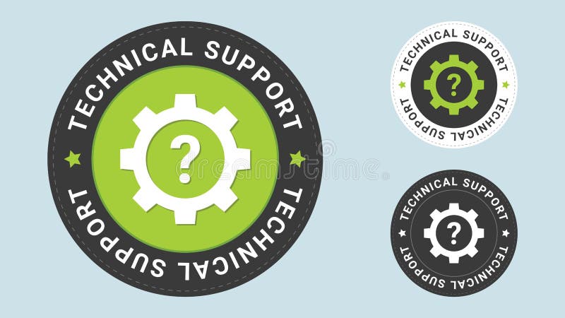 Technical Support Stamp Vector Illustration. Stock Vector ...