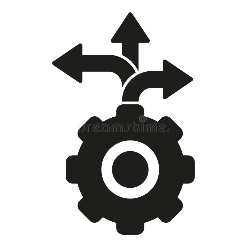 Gear Realization Direction Icon Simple Vector. Human Balance Stock ...