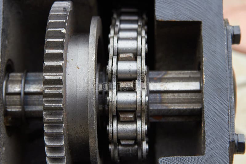 Gear Reducer,close Up Gears of a Gear Mechanism for a Tractor in ...