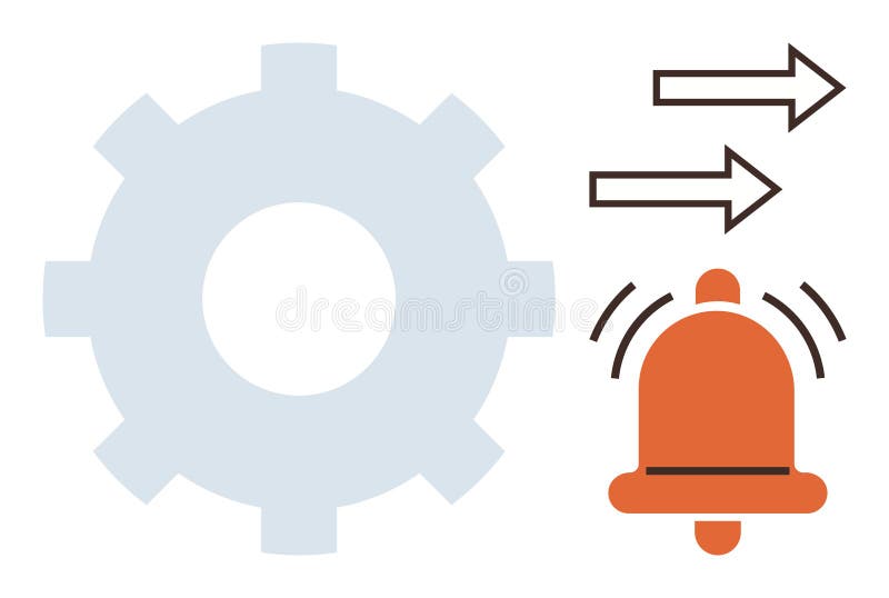 Notification Alert System with Gear and Two-direction Arrows for ...