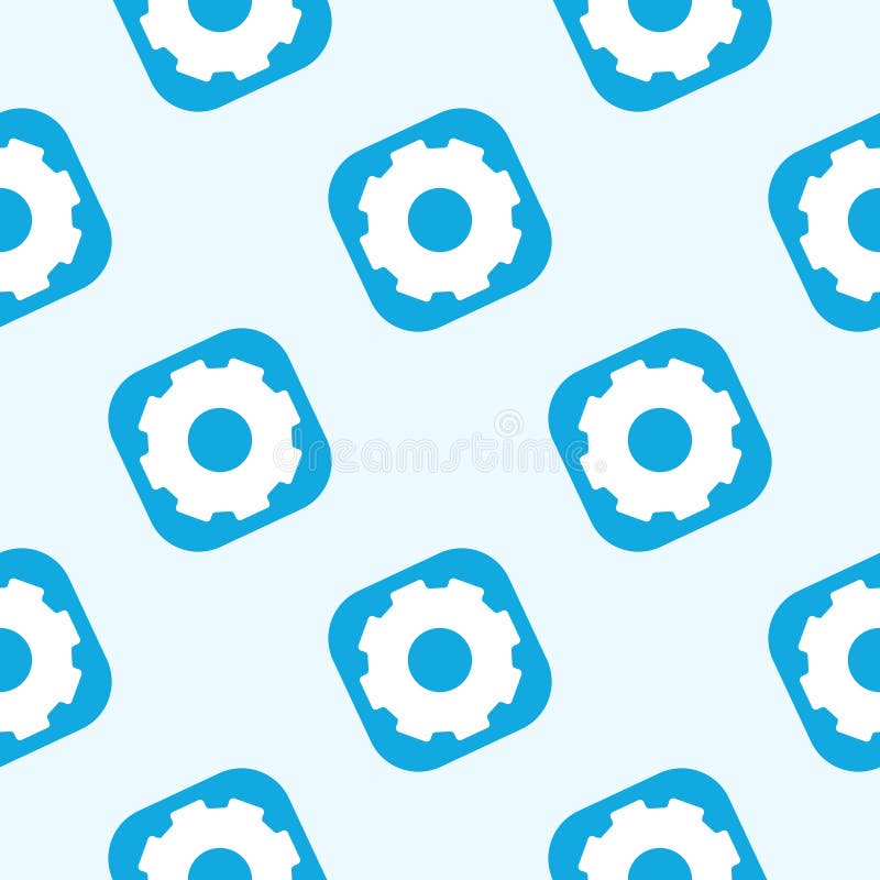 Gear Seamless Pattern. Flat Vector Wallpaper. Machine Backdrop Stock ...