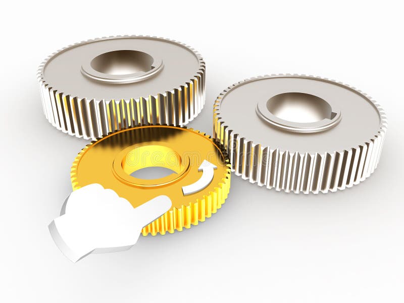 Gear set stock illustration. Illustration of connection - 25489053