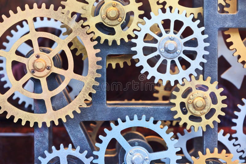 Gear set stock image. Image of movement, mechanism, close - 47348613