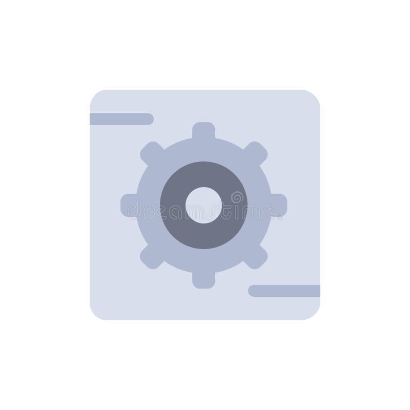 Gear, Setting, Box Flat Color Icon. Vector Icon Banner Template Stock ...