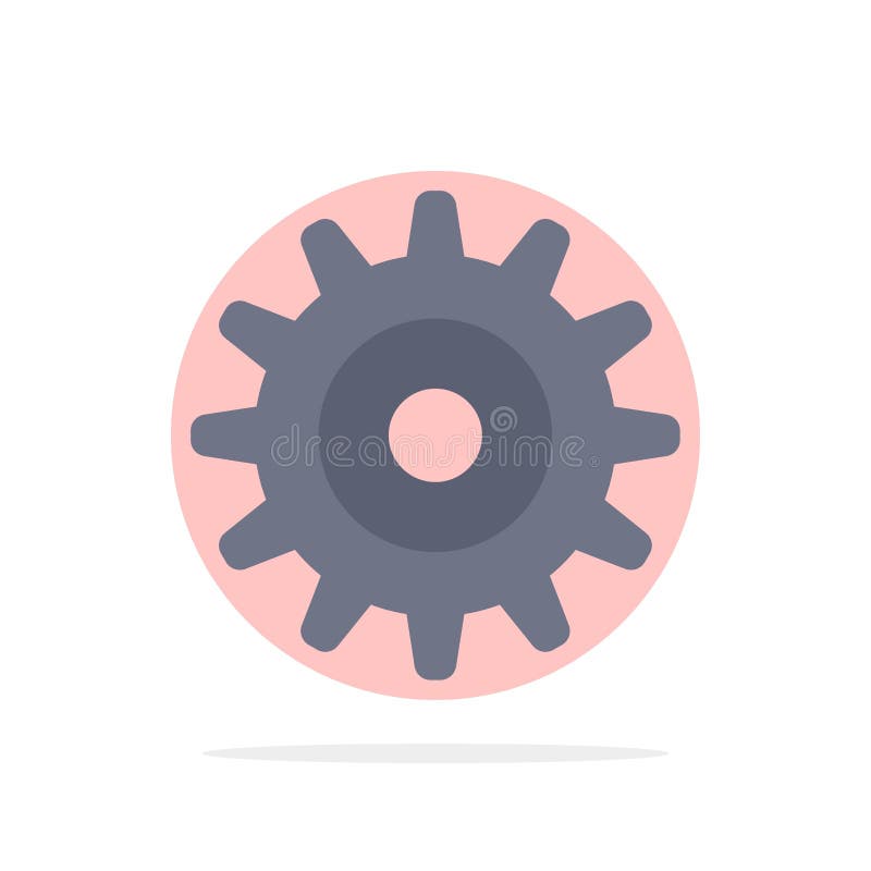 Gear, Setting, Wheel Abstract Circle Background Flat Color Icon Stock ...