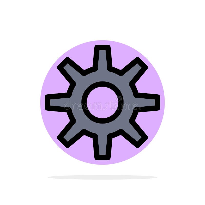 Gear, Setting, Wheel Abstract Circle Background Flat Color Icon Stock ...