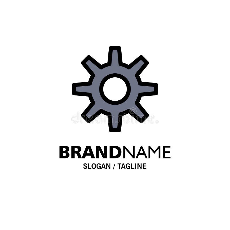 Gear, Setting, Wheel Business Logo Template. Flat Color Stock Vector ...