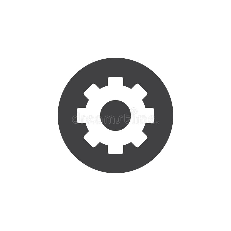 Gear, Settings Flat Icon. Round Simple Button, Circular Vector Sign ...