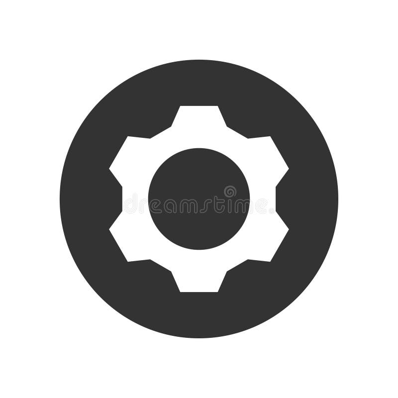 Gear, settings icon stock vector. Illustration of vector - 174952772