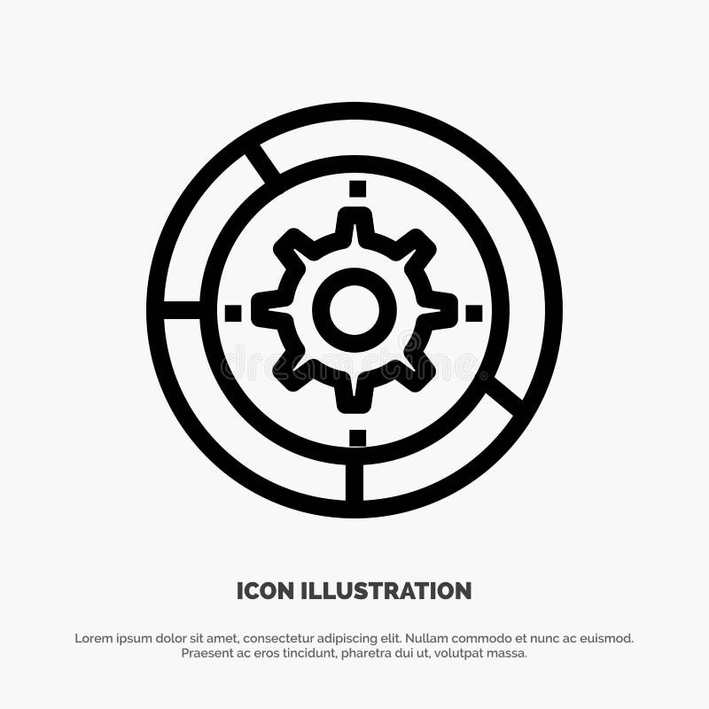 Gear, Settings, Setup, Engine, Process Line Icon Vector Stock Vector ...