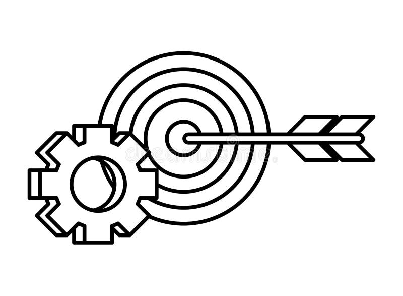 Gear Settings Setup with Target Stock Vector - Illustration of cogwheel ...