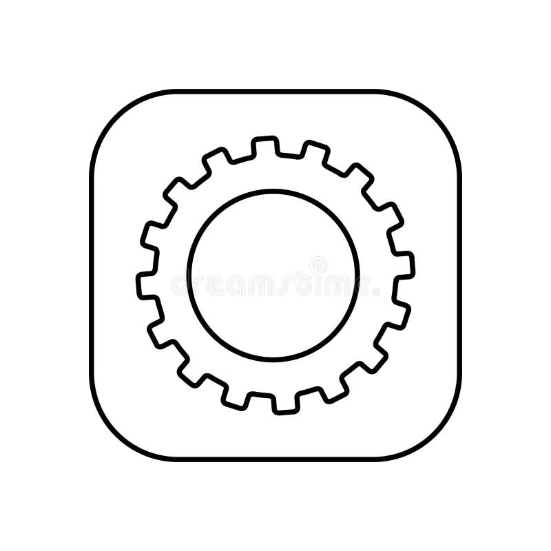 Gear Setup Button Isolated Icon Design Stock Illustration ...