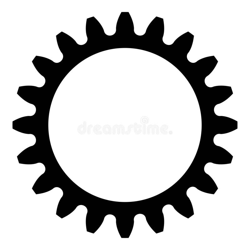 Gear Shape Icon. Black Vector Sign Stock Illustration - Illustration of ...