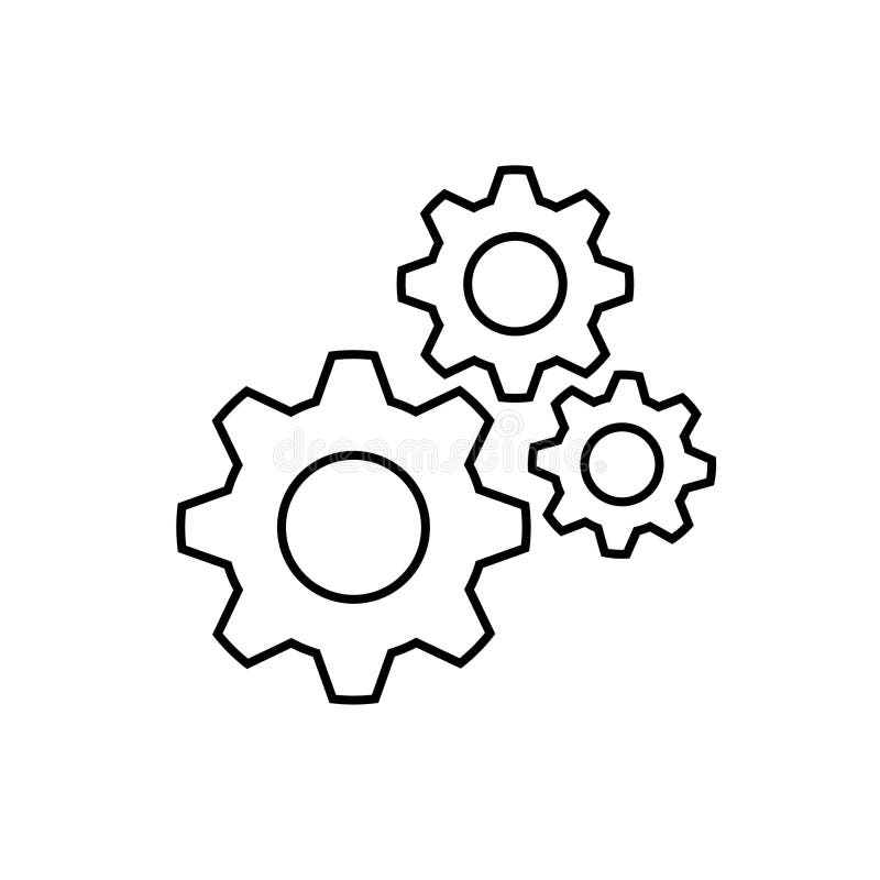 Gear Shape Icon for Laser Engraving. Vector Sign Stock Illustration ...