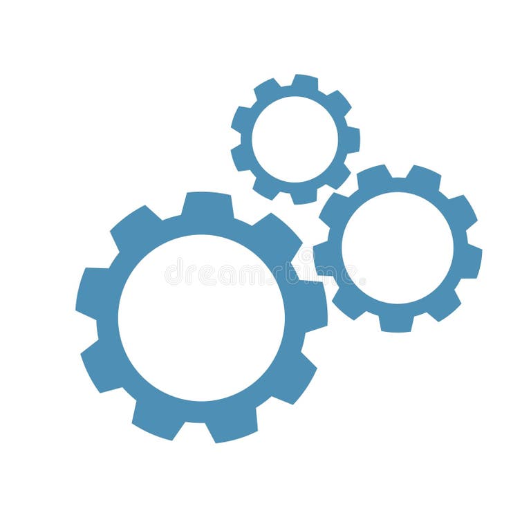 Gear Shape Icon Set. Vector Sign Stock Illustration - Illustration of ...