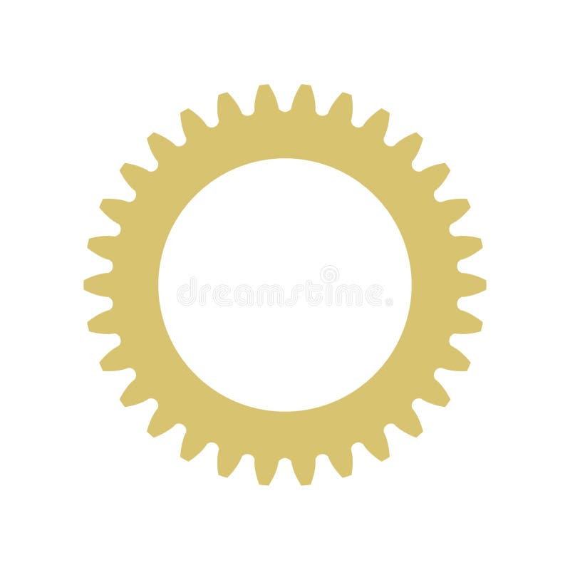 Gear Shape Icon. Vector Golden Sign Stock Illustration - Illustration ...