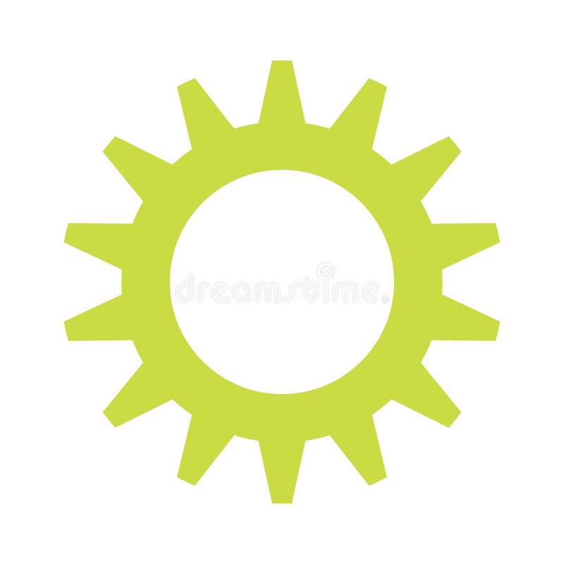 Gear Shape Icon. Vector Sign Stock Vector - Illustration of icon ...