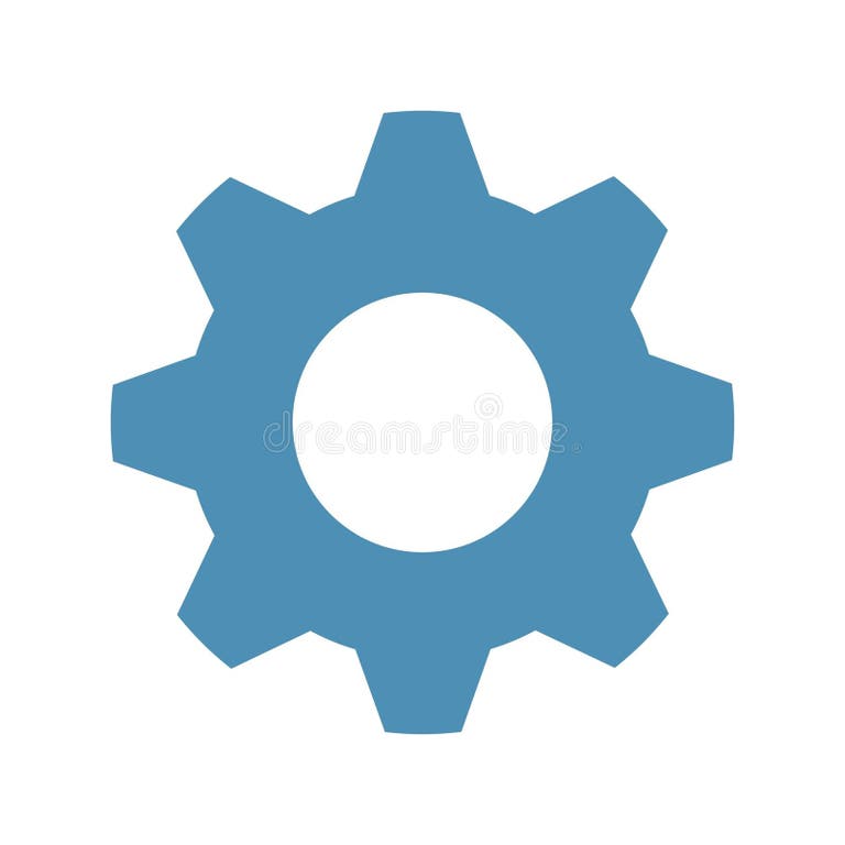 Gear Shape Icon. Vector Sign Stock Vector - Illustration of engine ...